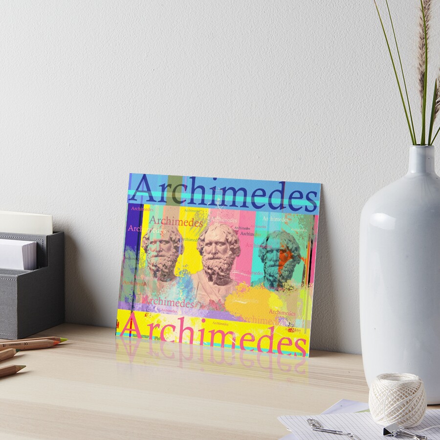 Lámina rígida «retrato estético de Arquímedes de Siracusa, famoso ...