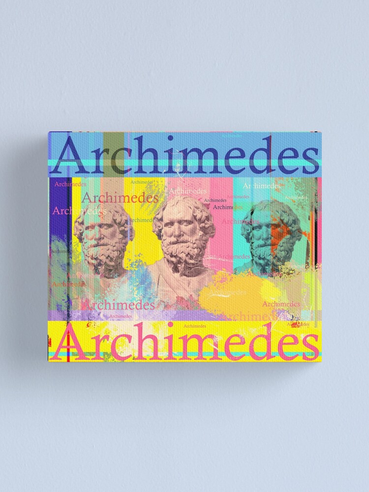 Lienzo «retrato estético de Arquímedes de Siracusa, famoso filósofo ...