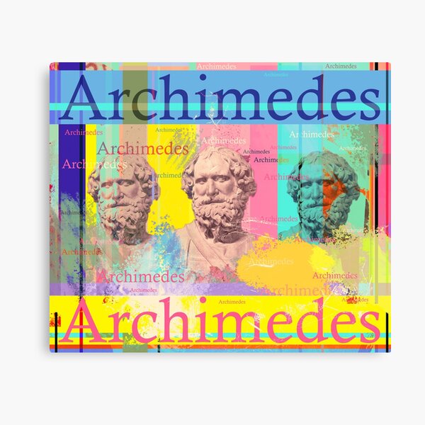 Lienzo «retrato estético de Arquímedes de Siracusa, famoso filósofo ...