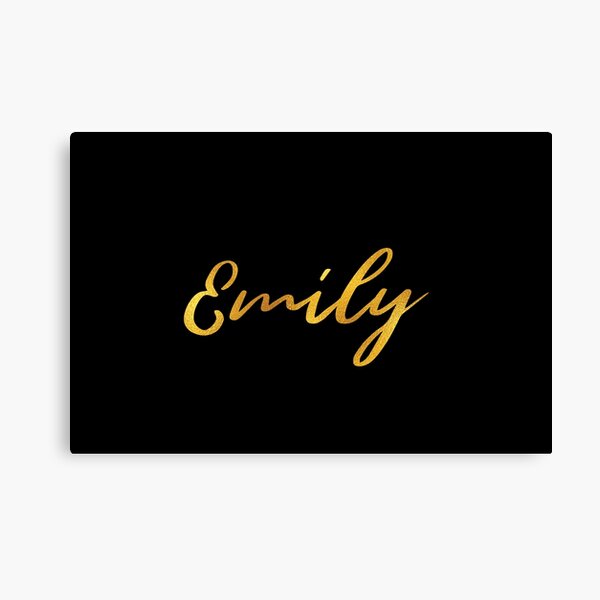 Calligraphy Lettering Emily Name Canvas Prints | Redbubble