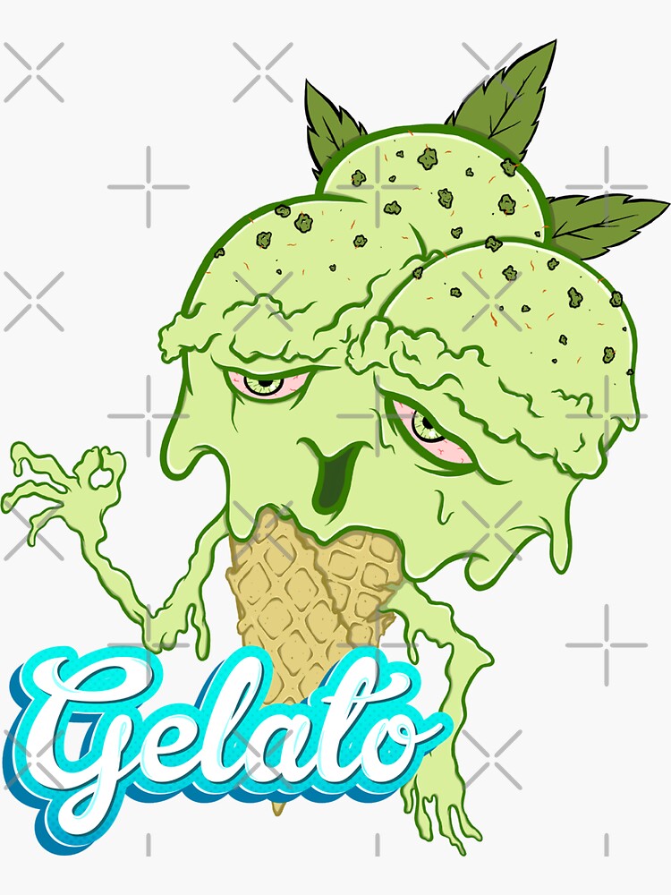 "Gelato" Sticker for Sale by cheechardman | Redbubble