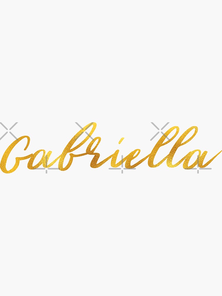 "Gabriella Name Hand Lettering in Faux Gold Letters" Sticker for Sale ...