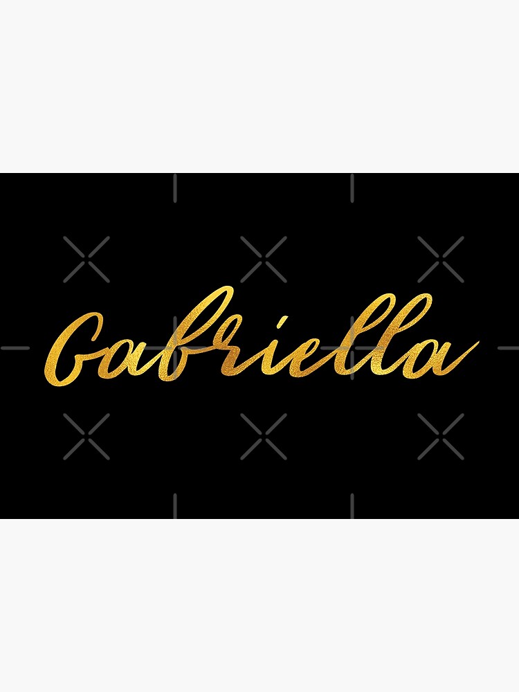 "Gabriella Name Hand Lettering in Faux Gold Letters" Art Print for Sale ...