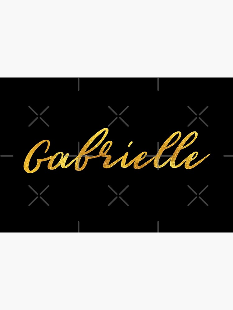 "Gabrielle Name Hand Lettering in Faux Gold Letters" Art Print by ...