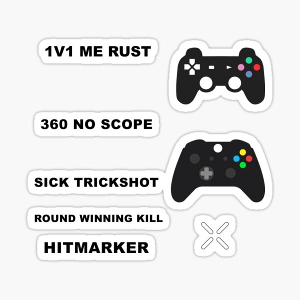 "1v1 me rust - 360 no scope sticker pack" Sticker by NationalDay ...