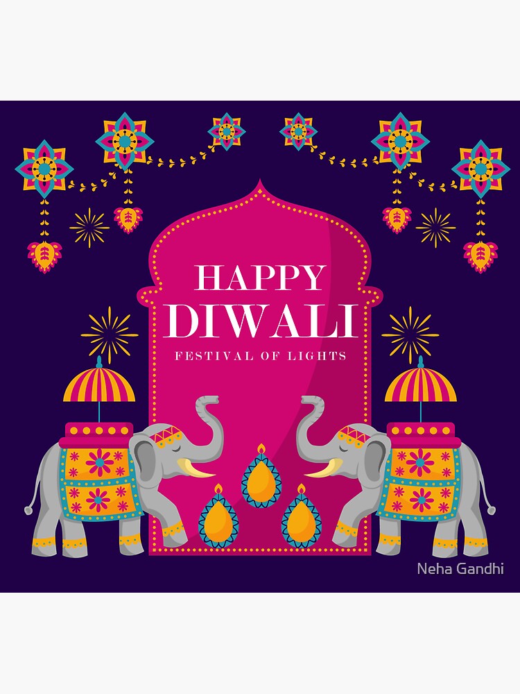 "Happy Diwali - Festival Of Lights" Sticker for Sale by killswitch99 ...