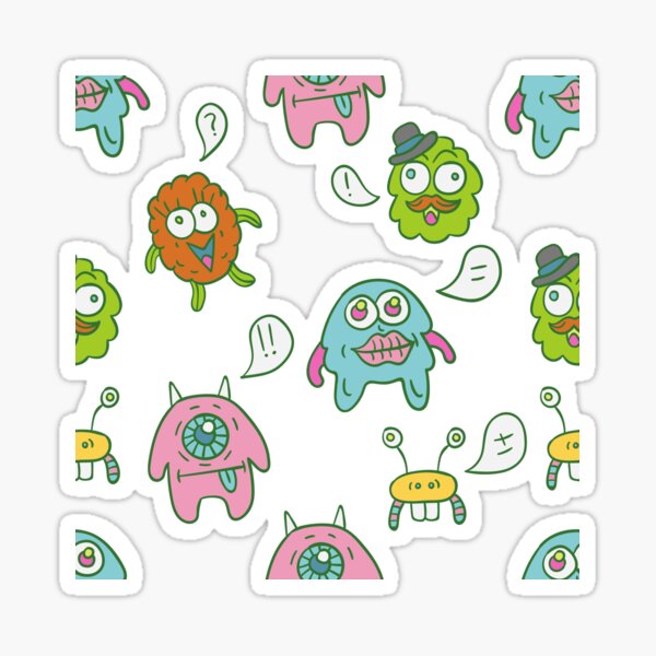 "Cute cartoon Germs" Sticker for Sale by JencyJohn | Redbubble