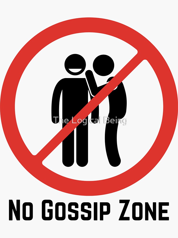 "No Gossip Zone" Sticker for Sale by Trendy-Clothing | Redbubble