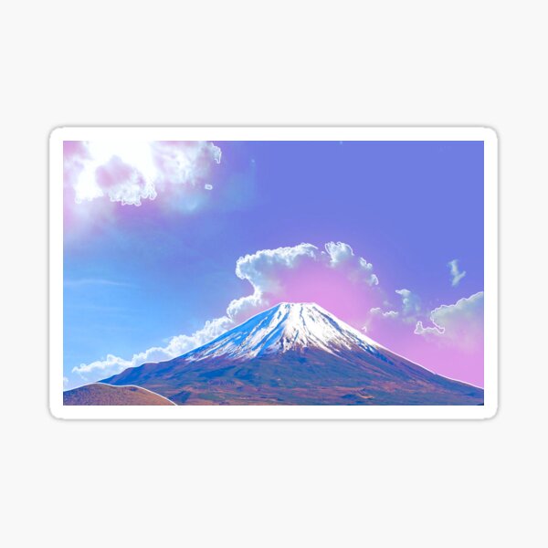 "Aesthetic Mount Fuji" Sticker by MagicMullet | Redbubble
