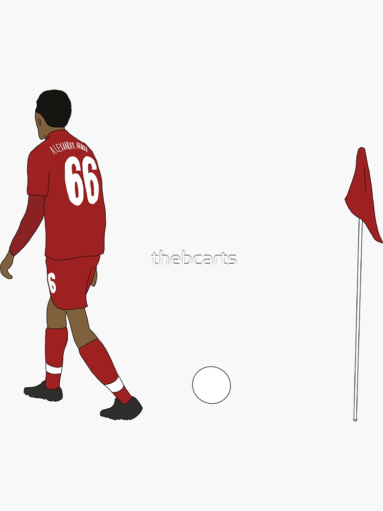 "Liverpool Trent Alexander Arnold Corner Taken Quickly" Sticker for ...