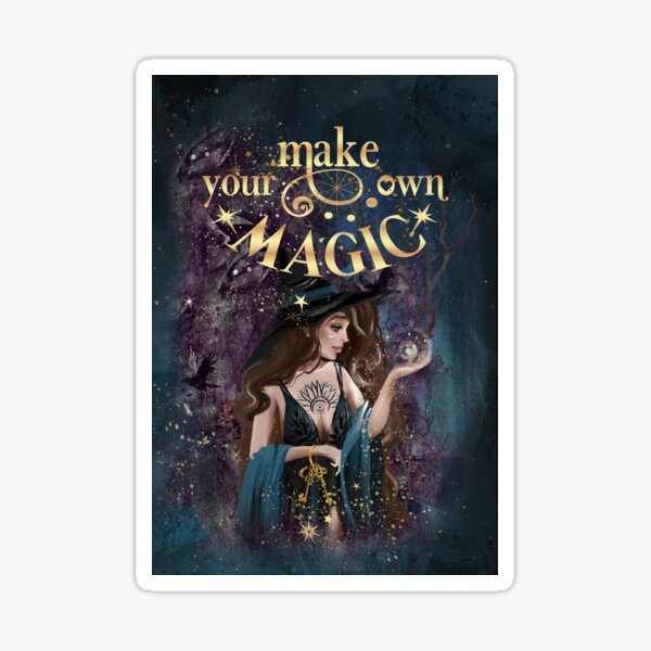 "Magic witch night" Sticker for Sale by SpookyBat | Redbubble