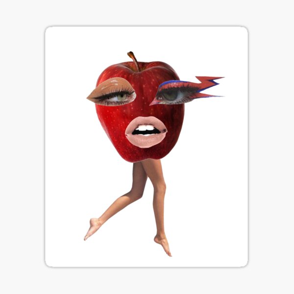 "apple" Sticker for Sale by brainerror-r | Redbubble