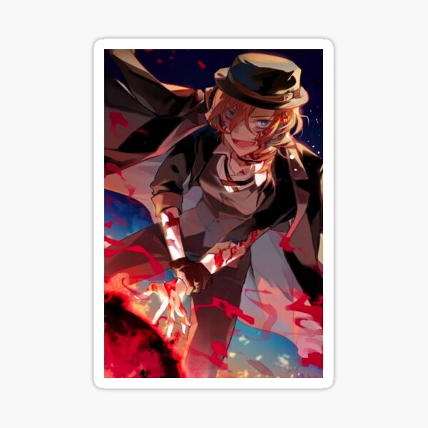 "anime bungou stray dogs, Chuuya art" Sticker for Sale by 33Panda33 ...