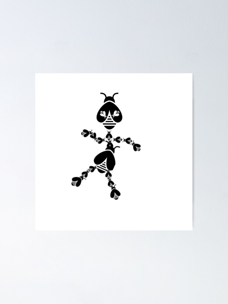 "Human skeletone made of bugs" Poster for Sale by Honeygum | Redbubble