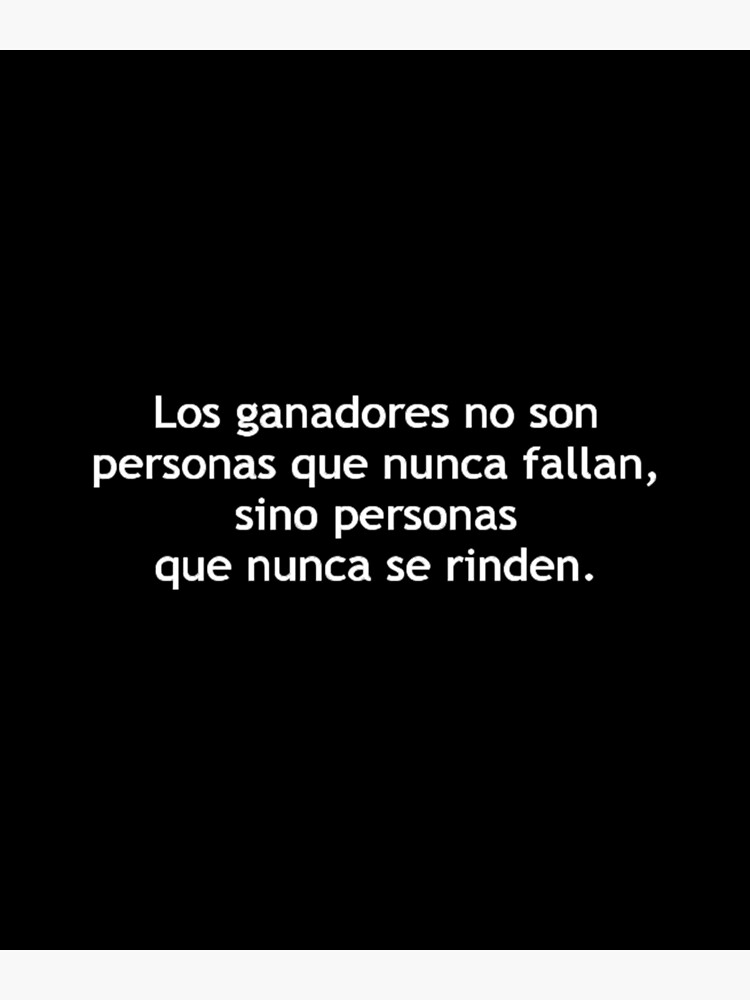 Lámina fotográfica «Texto "Los ganadores no son personas que nunca ...