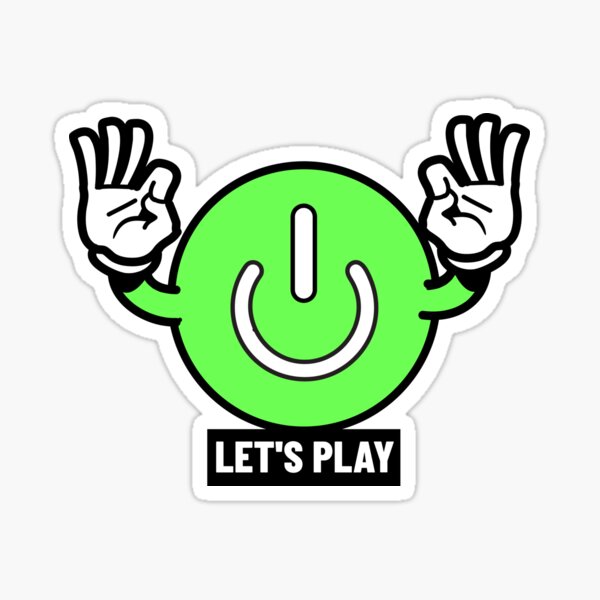 "Let's Play/ Emoji/ Icon/Sticker" Sticker for Sale by BeebopGraphics ...