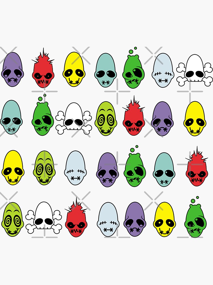 "Oddworld - Mudokon Face Emotions All" Sticker by ubaDesigns | Redbubble