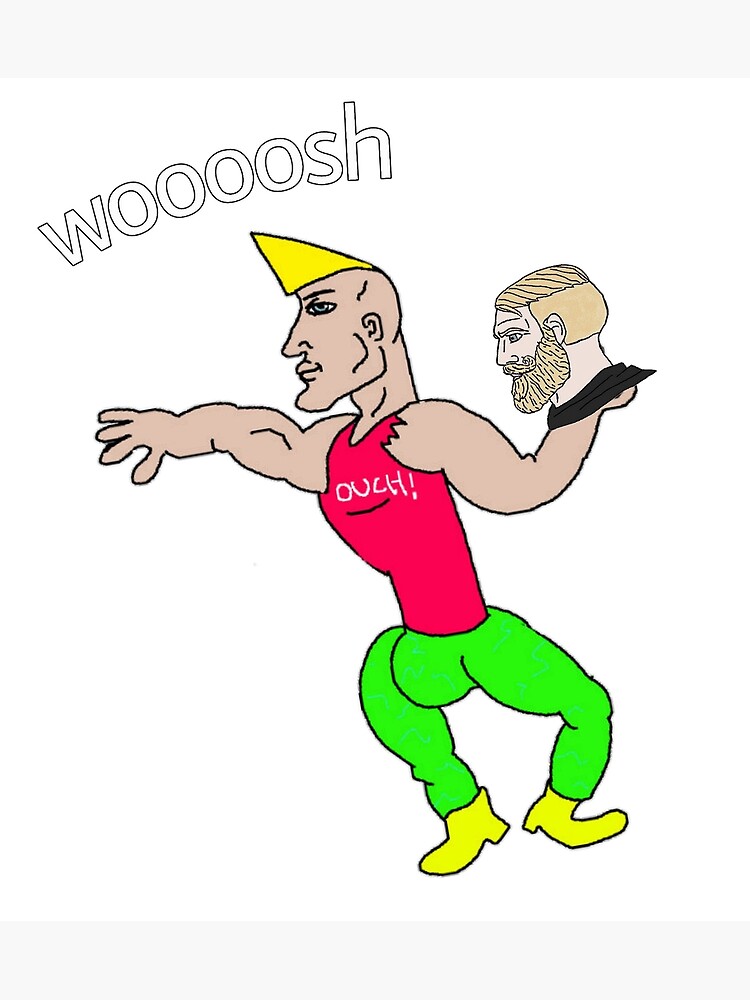 "Chad throwing Nordic gamer" Poster for Sale by marjard | Redbubble