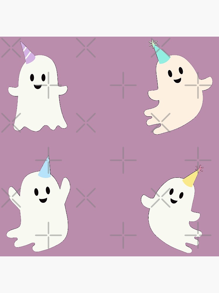 "Cute Ghost Party" Poster for Sale by ArtbyCharmante | Redbubble