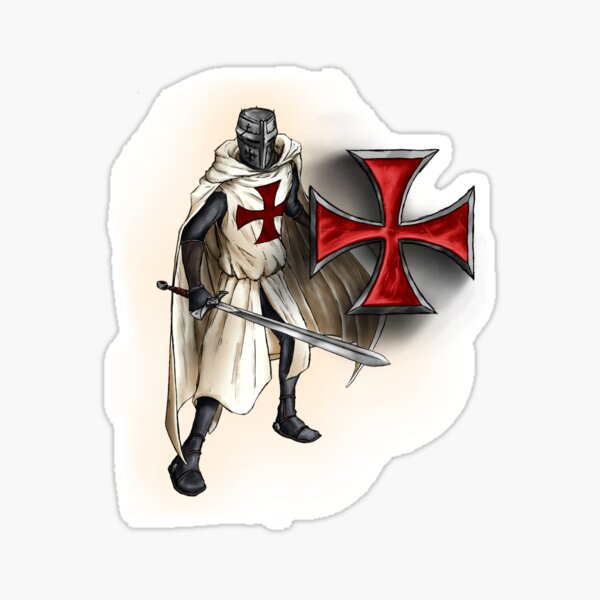 "Templar with cross" Sticker for Sale by MDMDO | Redbubble