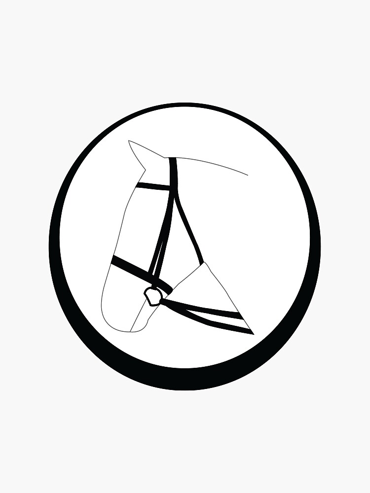 "Icon, horse, bridle, " Sticker for Sale by yvettebossert | Redbubble