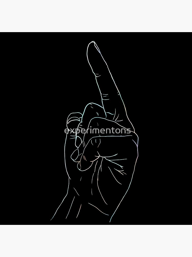 "Black middle finger" Art Print for Sale by experimentons | Redbubble