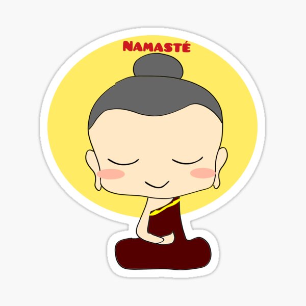 "Namaste" Sticker by yeppashop | Redbubble