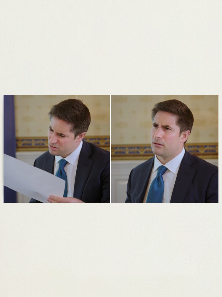 "Axios Trump Interview Jonathan Swan Reaction Meme" Photographic Print ...