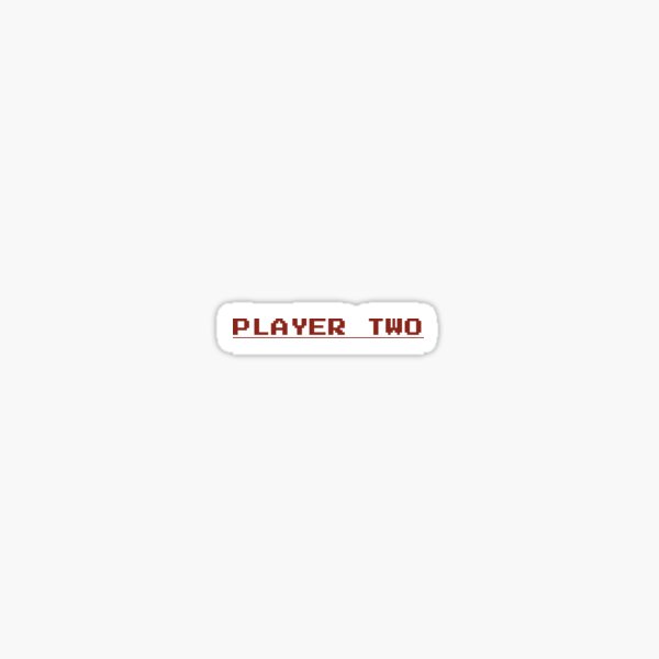 "PLAYER TWO" Sticker for Sale by QSOdesigns | Redbubble