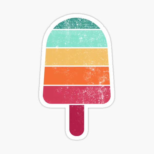 "Ice Cream Bar Retro Colors" Sticker for Sale by ayoubel16 | Redbubble