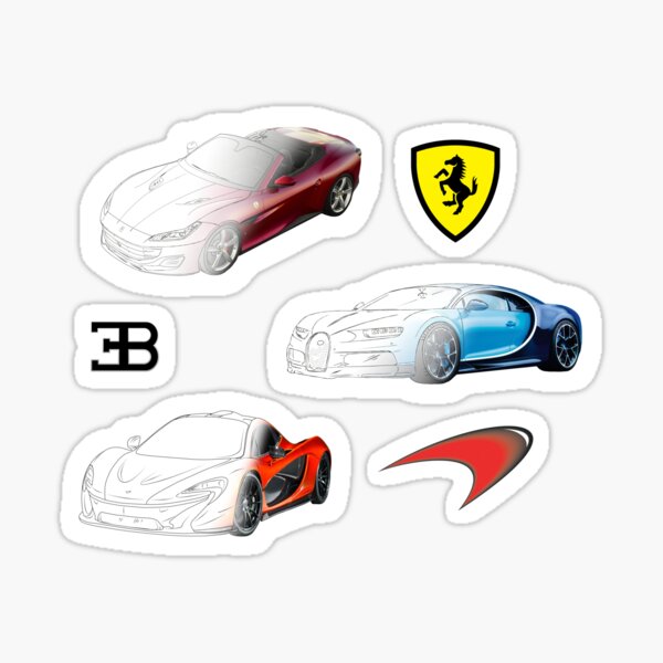 "Super Italian Car Collection - Ferrari Portofino Hypercar" Sticker for ...