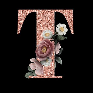 "Rose Gold Letter T" Sticker for Sale by NiftyTrinket | Redbubble
