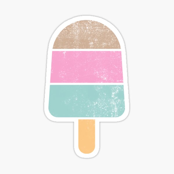 "Ice Cream Bar Retro Colors" Sticker by ayoubel16 | Redbubble