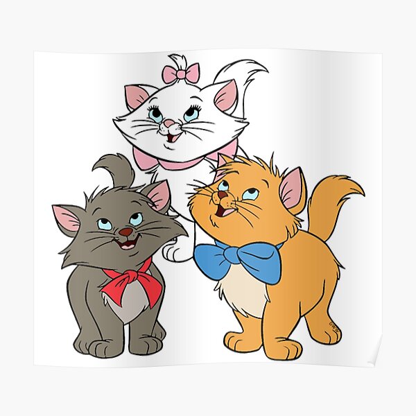 "Marie Cat Aristocats" Poster for Sale by RGeeStore | Redbubble