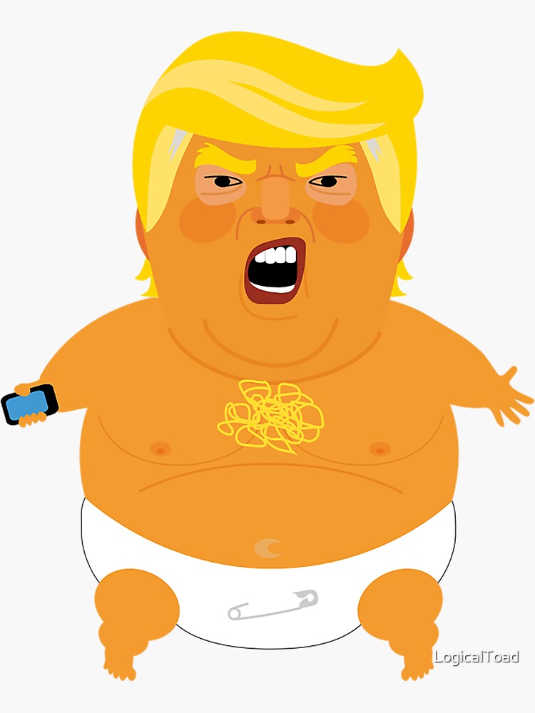 "Baby Trump" Sticker by LogicalToad | Redbubble