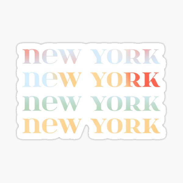 "New York Color Sticker pack" Sticker for Sale by charislaw | Redbubble