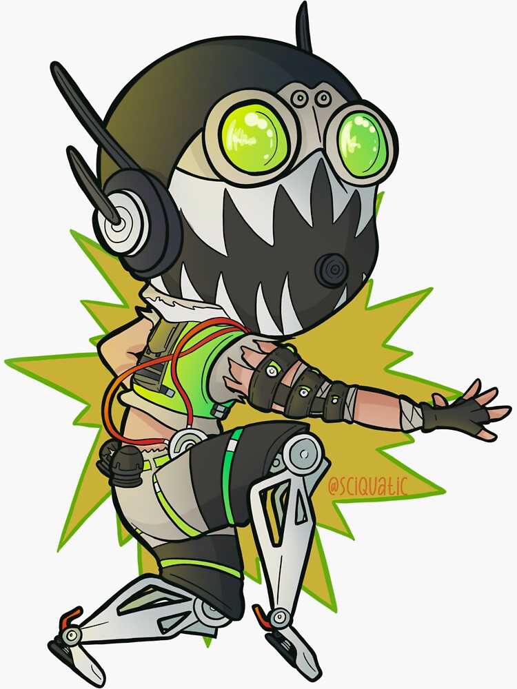 "Octane (Apex Legends Chibi)" Sticker by Sciquatic | Redbubble