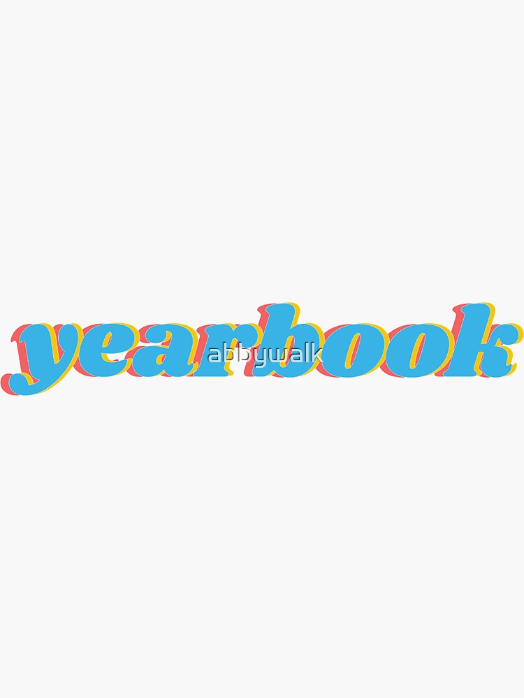 "yearbook" Sticker for Sale by abbywalk | Redbubble