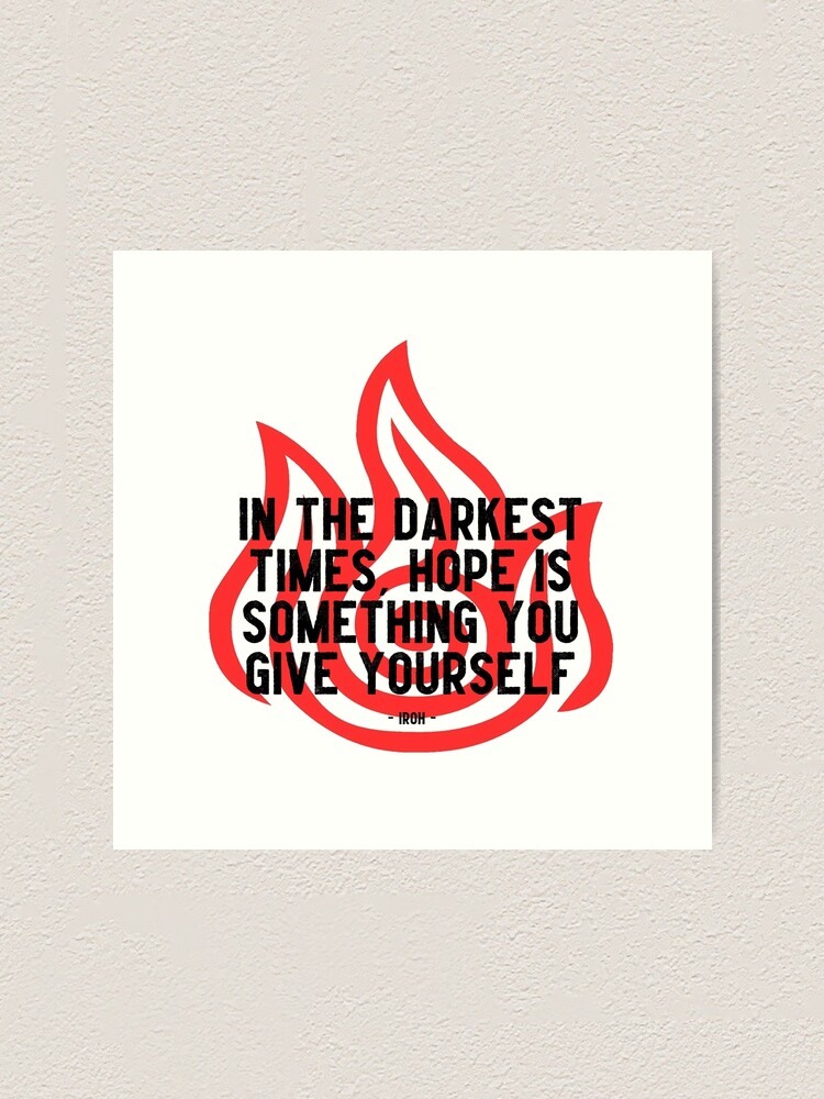 "Avatar The Last Airbender - Wise Uncle Iroh Quote " Art Print for Sale ...