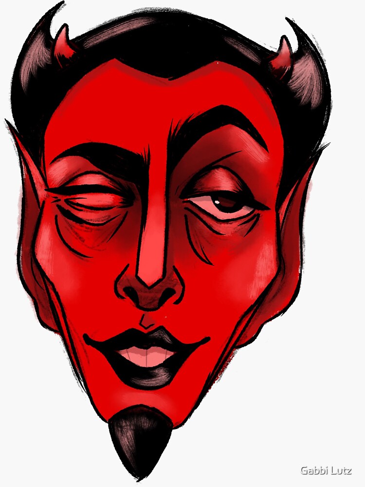 "lil red devil" Sticker for Sale by gabbilutz07 | Redbubble