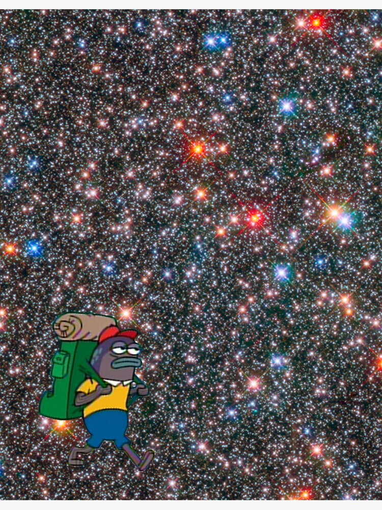"Spongebob space walk" Sticker for Sale by RetroCloset | Redbubble
