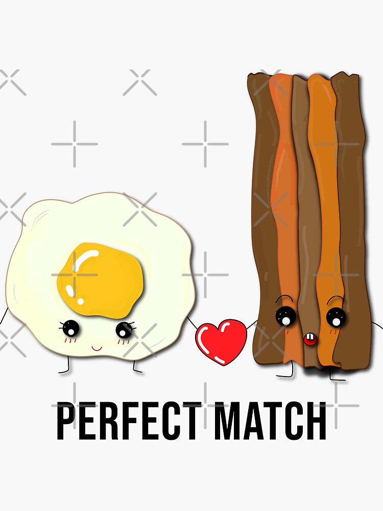 "EGG & BACON (Perfect Match)" Sticker by LuthFuin | Redbubble