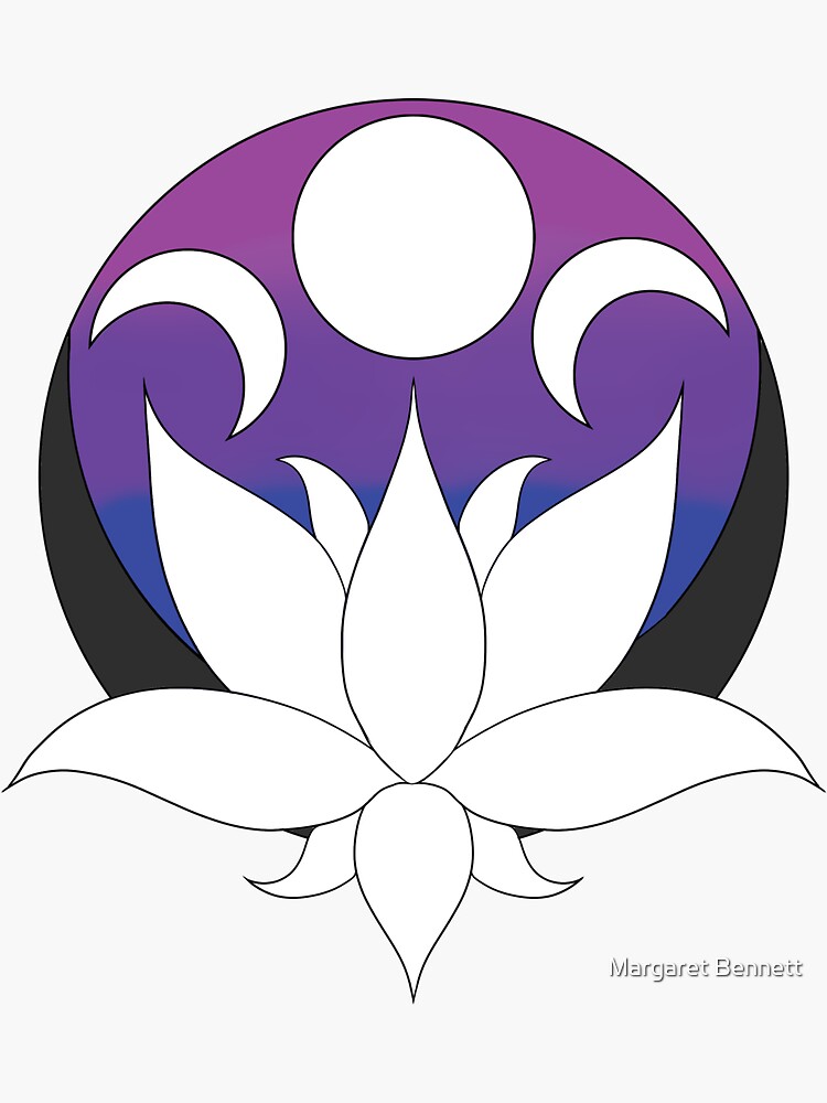 "Triple Moon Lotus - Bisexual" Sticker for Sale by SecretlyLemon ...