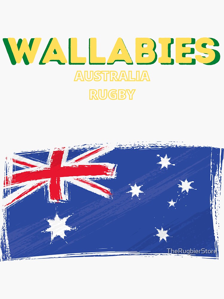 "Wallabies" Sticker for Sale by TheRugbierStore | Redbubble