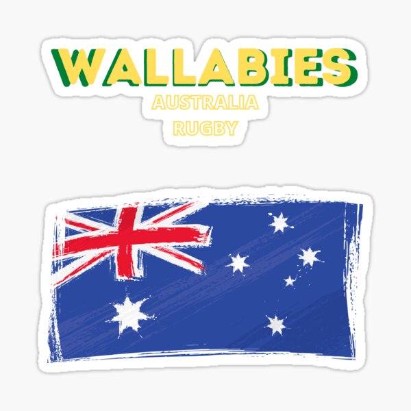 "Wallabies" Sticker for Sale by TheRugbierStore | Redbubble