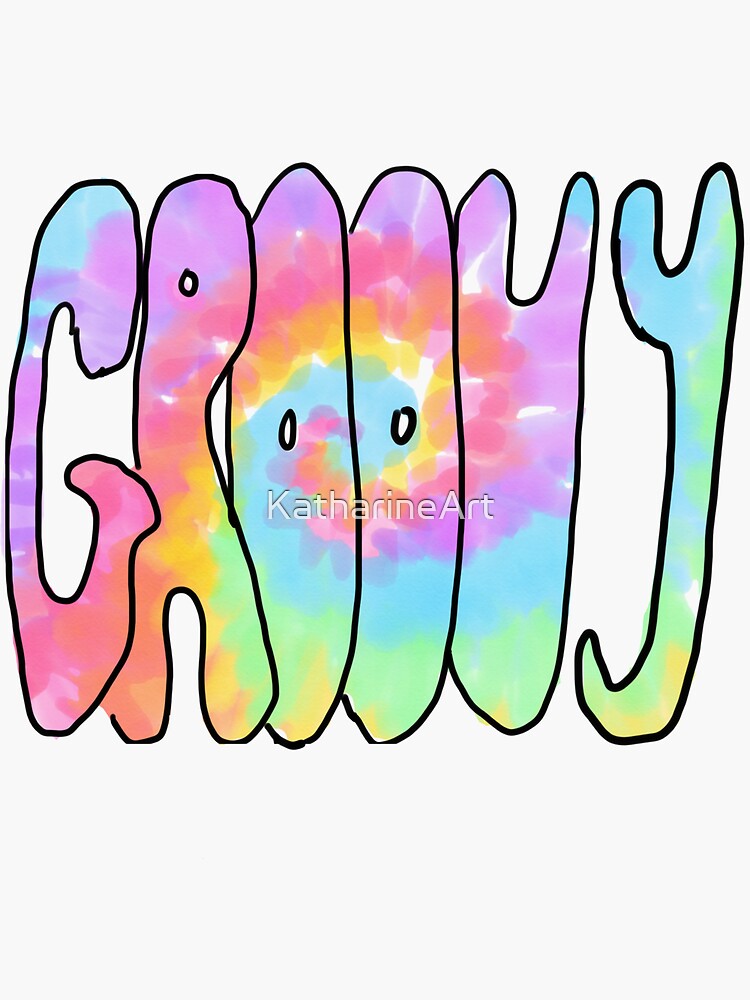 "Pastel Tie-Dye Groovy" Sticker for Sale by KatharineArt | Redbubble