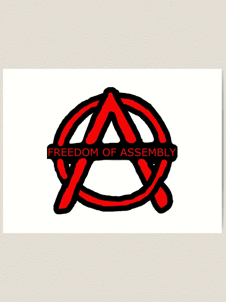 Freedom Of Assembly Symbol Freedom Of Assembly Anarchy Framed Art