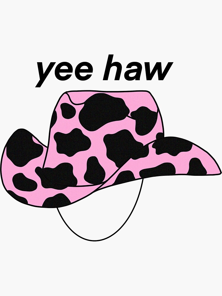 "Yee Haw Sticker" Sticker by allthatjazmataz | Redbubble