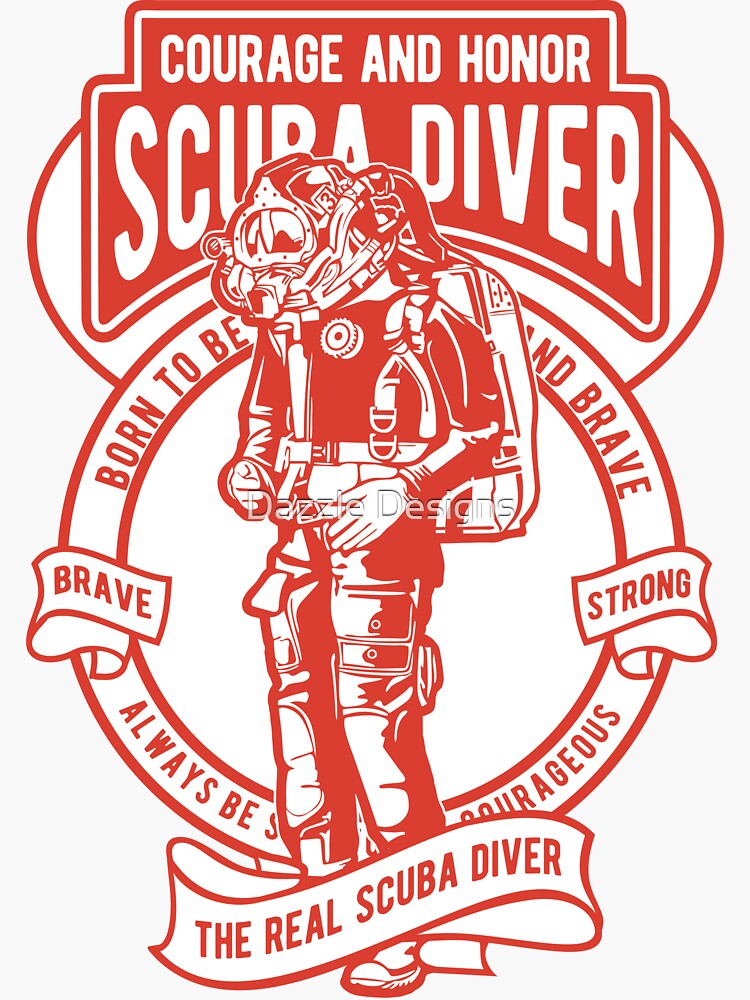 "Scuba Diver " Sticker for Sale by Yassinesb | Redbubble