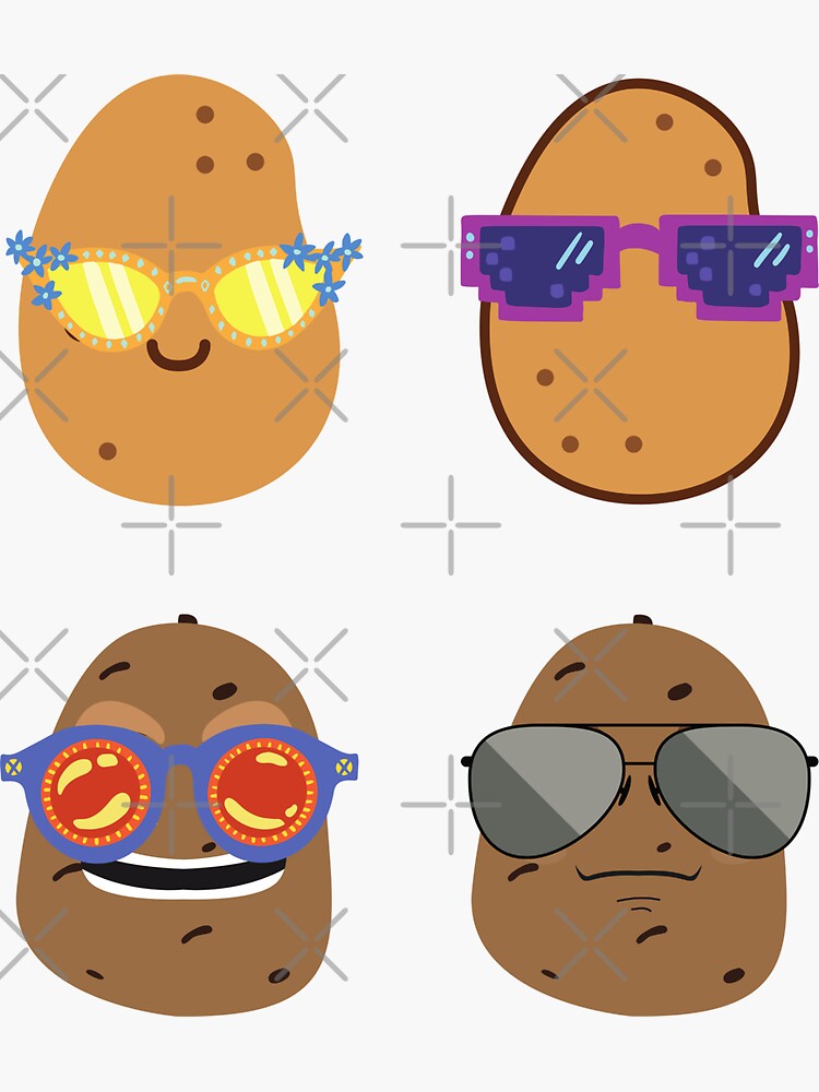 "The cool potatoes club sticker pack" Sticker by kaiiwa | Redbubble